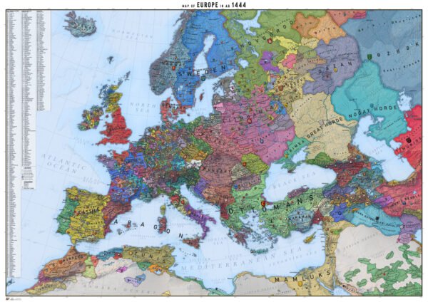 Europe 1444 History Map